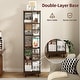 5-Tier 360° Rotating Bookshelf, Corner Spinning Bookcase with Narrow ...