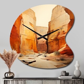 Designart - Bold Landscape Canyon Desert V - Canyon Wall Clock in Drop ...