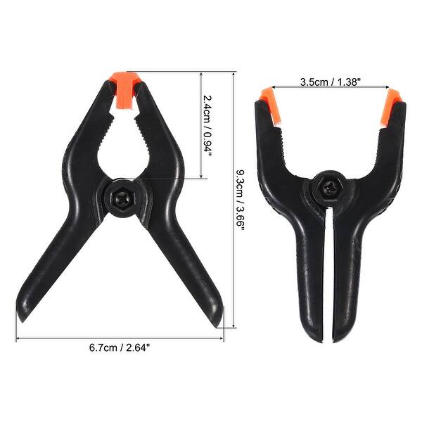 2 Inch Spring Clamps, 10 Pack Plastic Flexible Anti-slip Strong Clips ...