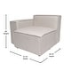 Contemporary Configurable Modular Left Side Sofa Chair with Armrest ...