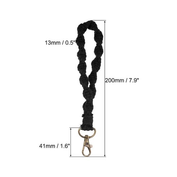 Wrist Lanyard for Keys Braided Twisted Keyring Hand Wrist Lanyards ...