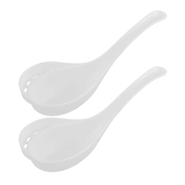 white soup ladle spoon