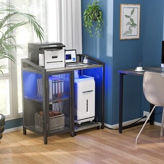 File Cabinet with Charge Station, Storage Cabinet with Paper Shredder ...