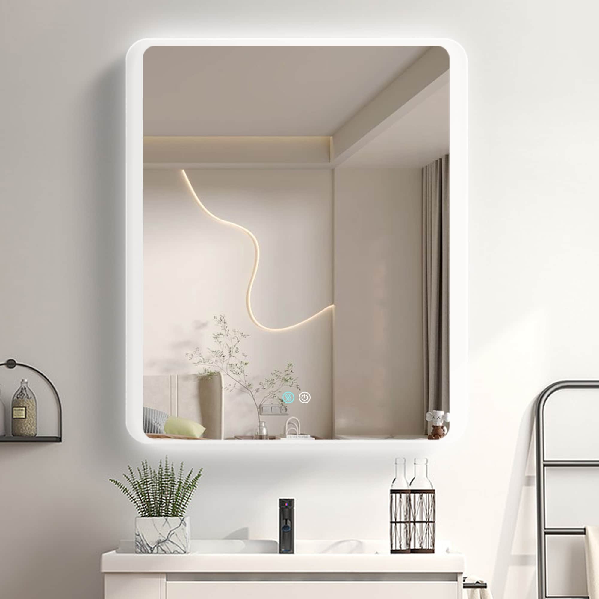 Frameless LED Illuminated Bathroom Wall Mirror - Bed Bath & Beyond ...