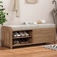 Distressed Shutter Storage Bench with Acacia Veneer - Bed Bath & Beyond ...