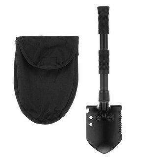 Folding Camping Shovels 39cm Gardening Shovel with Carrying Bag, Black ...