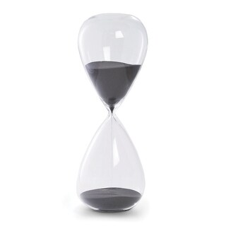 Curata 90 Minute Hand-Blown Glass Black Sand Timer - Bed Bath & Beyond ...
