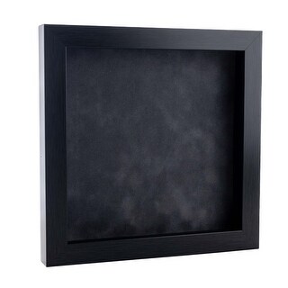 20x20 Shadow Box Frame Charcoal Gray Wood | 3/4" Usable Display Depth ...