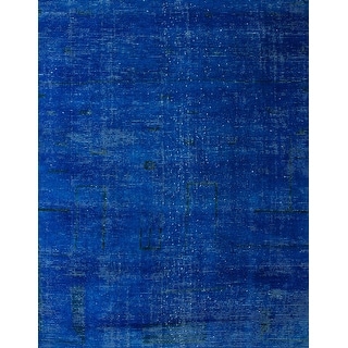 Ahgly Company Machine Washable Abstract Cobalt Blue Area Rugs - Bed ...