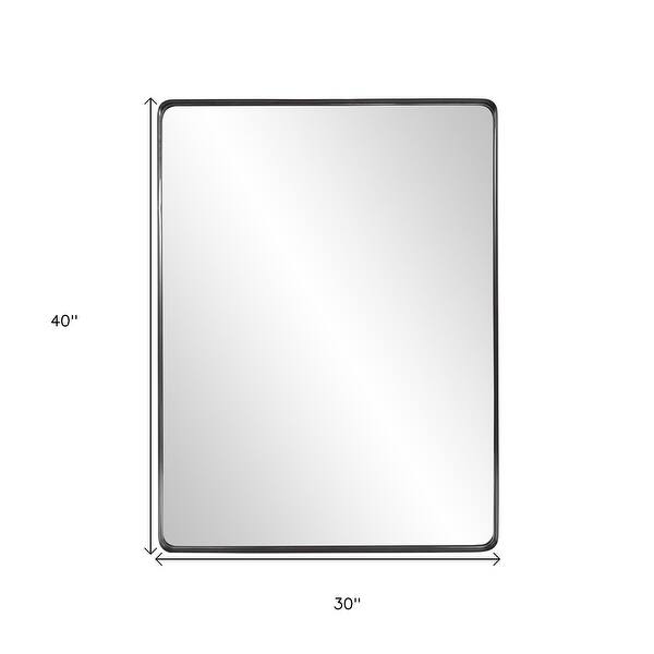 HomeRoots Rectangular Stainless Steel Frame With Brushed Black Finish ...