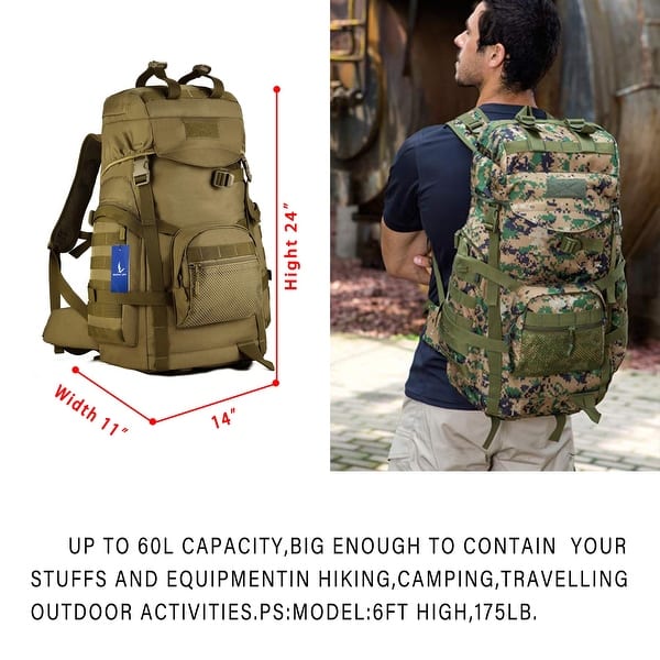 biggest camping backpack
