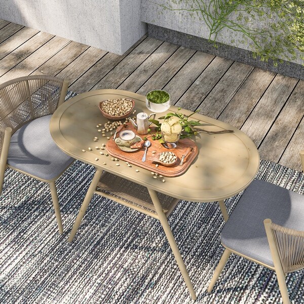 Small Space Mid Century Modern 3 Piece Aluminum Outdoor Bistro Set by Furniture of America Bed Bath Beyond 34657312