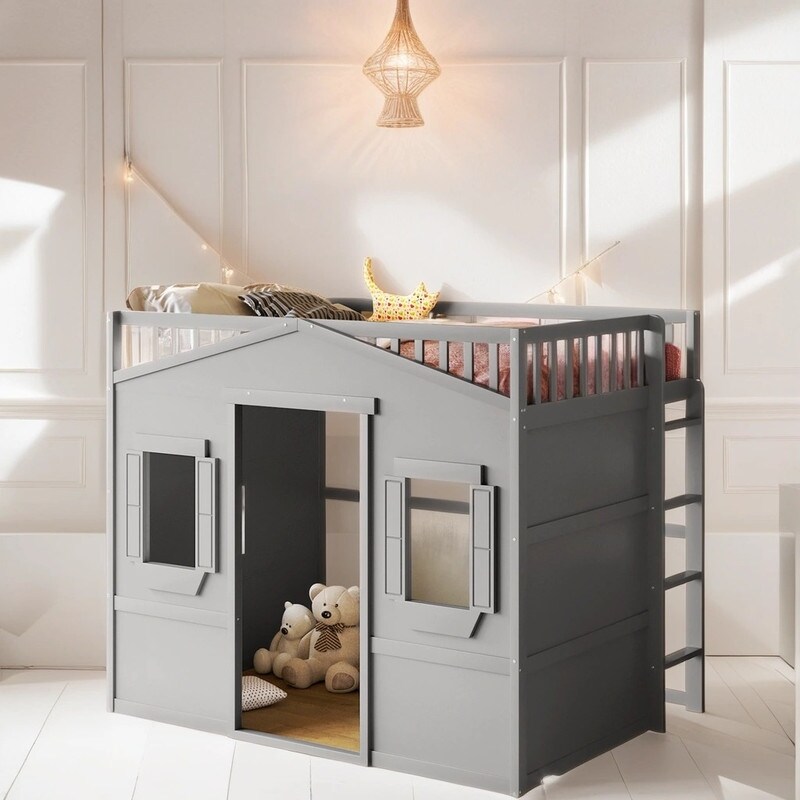 Kids house loft bed store