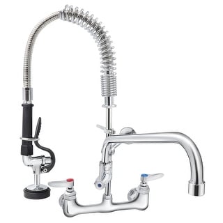 Commercial Pre-rinse Faucet Wall Mount Sink 8" with Sprayer - Bed Bath ...