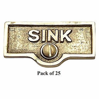 25 Switch Plate Tags SINK Name Signs Labels Lacquered Brass | Renovator ...