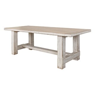 Artissance Amalfi Wooden Dining Table, 87 Inch Long, Off White - Bed ...
