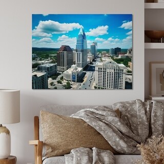 Designart "Austin Dynamic Cityscape III" Cityscapes Metal Wall Art ...
