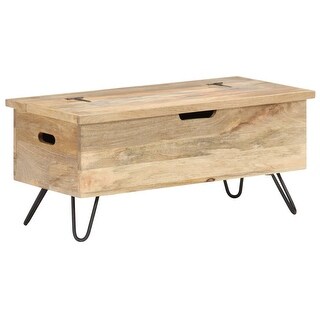 vidaXL Chest 35.4"x15.7"x17.7" Solid Mango Wood - Bed Bath & Beyond ...