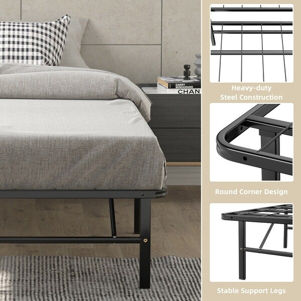 Gymax 14 Twin Full Queen Size Metal Platform Bed Foldable Mattress On Sale Bed Bath Beyond 36115715