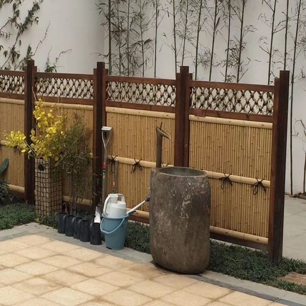 3 ft x 4 ft Japanese Bamboo Zen Garden Fence Panel - Set of 2pc - Bed ...