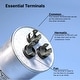 ONE Power 70/7.5-MFD, 370V or 440V Dual Run A/C Capacitor 70+7.5 uF ...