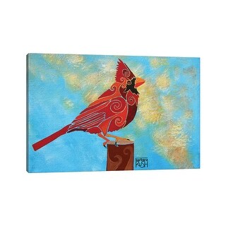 iCanvas "Who Me? A Cardinal In The Clouds" by Barbara Rush Canvas Print ...