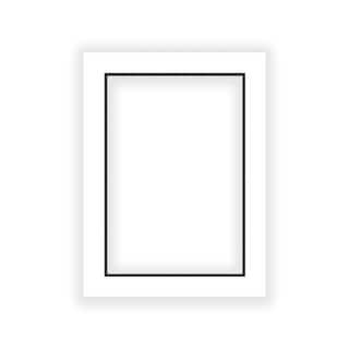 8x10 Mat for 6x8 Photo - White on Black Double Mat Matboard for Frames ...