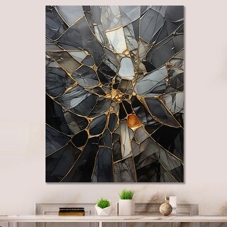Designart "Geometric Glam Contemporary" Abstract Spirals Wall Art ...