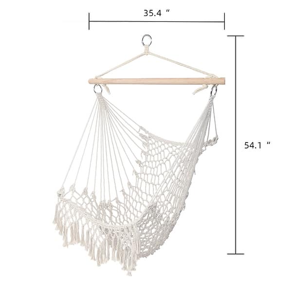35" Cotton Hanging Rope Air/Sky Chair Swing - Bed Bath & Beyond - 30403628