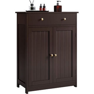 Free Standing Bathroom Cabinet with 1 Drawer 2 Doors and Adjustable ...