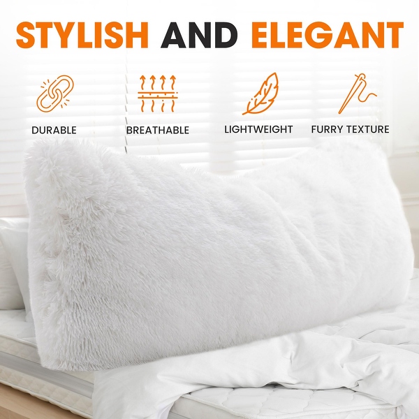 Cheer Collection 20 x 54 Long Hair Shaggy Body Pillow On Sale Bed Bath Beyond 32120211