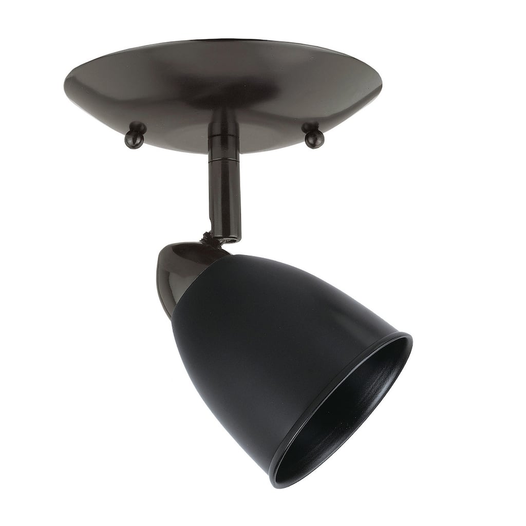 50 Watt Metal Ceiling Track Light with Serpentine Fixture, Black ...