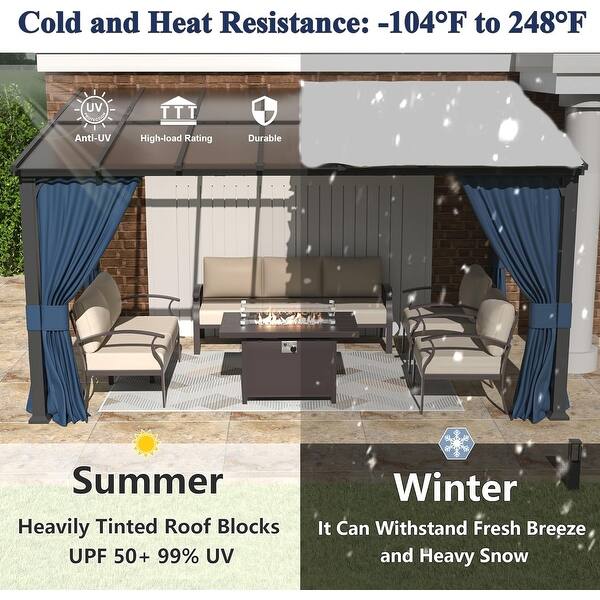 Wall Mounted Gazebo, Outdoor PC Board Roof Canopy Pergola Awnings with ...