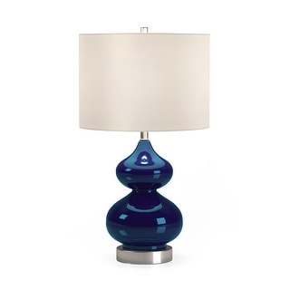 Katrin Glass Double Gourd Table Lamp in Navy Blue - Bed Bath & Beyond ...