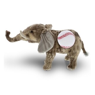 DolliBu Soft Huggable Elephant Stuffed Animal with Baseball Plush Toy ...
