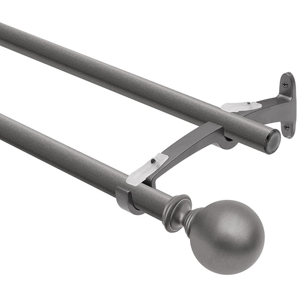 Extendable Double Curtain Rod with Brackets for Door & Windows ...