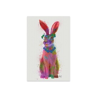 Rainbow Splash Rabbit II, Full Print On Acrylic Glass by Fab Funky ...
