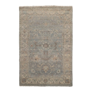 Hand Knotted Afghan Oushak Slate Wool Traditional Oriental Area Rug - 4 ...