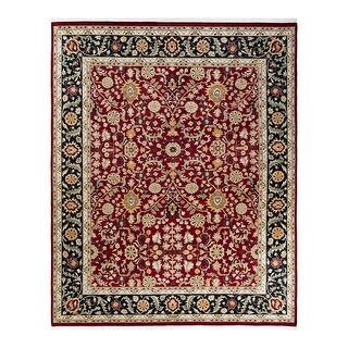 Overton Handknotted Wool Traditional Oriental Red Area Rug - 8' x 10 ...