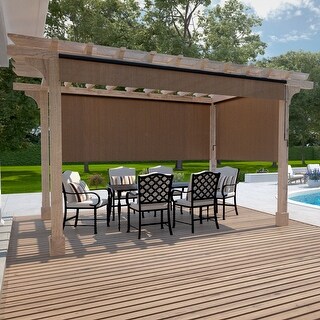 72" x 96" Crank Operated Brown Roller Sun Shade - Bed Bath & Beyond ...