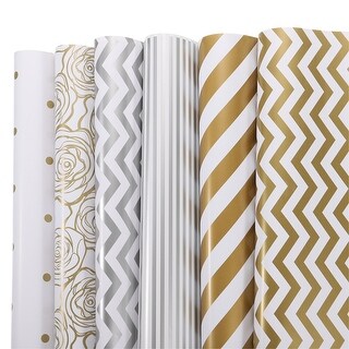 Wrapping Paper, Dots,Stripe 20x28" 6Pcs - Multicolor - Bed Bath ...