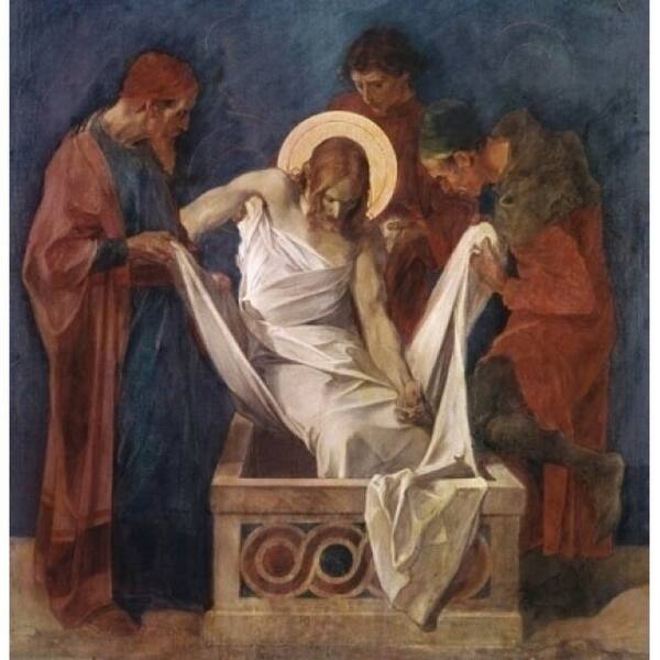 Jesus Is Laid In The Sepulchre 1898 Martin Feuerstein St. Anna Church ...