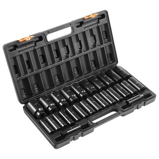 UIMOSO Impact Socket Set, 1/2" 26 Piece Impact Sockets, Deep Socket, 6 ...