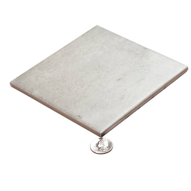 Zahara 6x6 Cool Gray Porcelain Zellige Square Wall and Floor Tile (5.38 ...