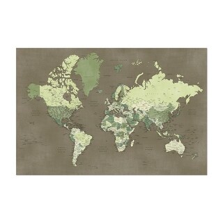 Army green distressed world map Maps Atlas Military Art Print/Poster ...