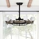 Black 8 lights Wagon Wheel Ceiling Fans with Remote Control,Reversible ...