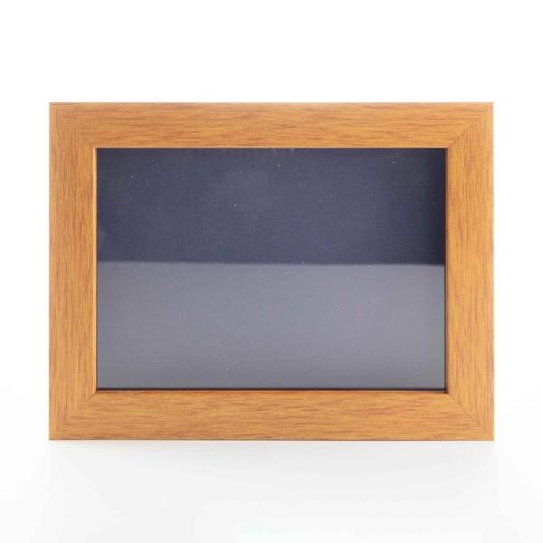 Honey Pecan 16x20 Wood Shadow Box with Navy Acid-Free Backing - With 5/ ...
