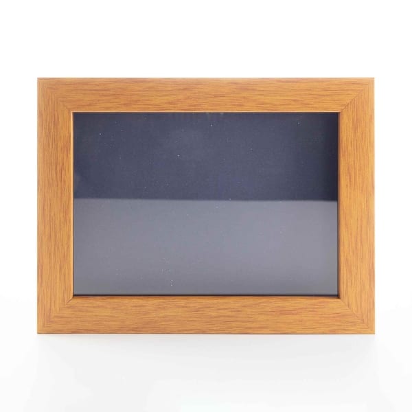 Honey Pecan 24x36 Wood Shadow Box with Navy Acid-Free Backing - With 5/ ...