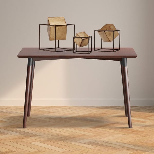 3-piece tabletop decor set black quad gold cubes cotton - Bed Bath ...