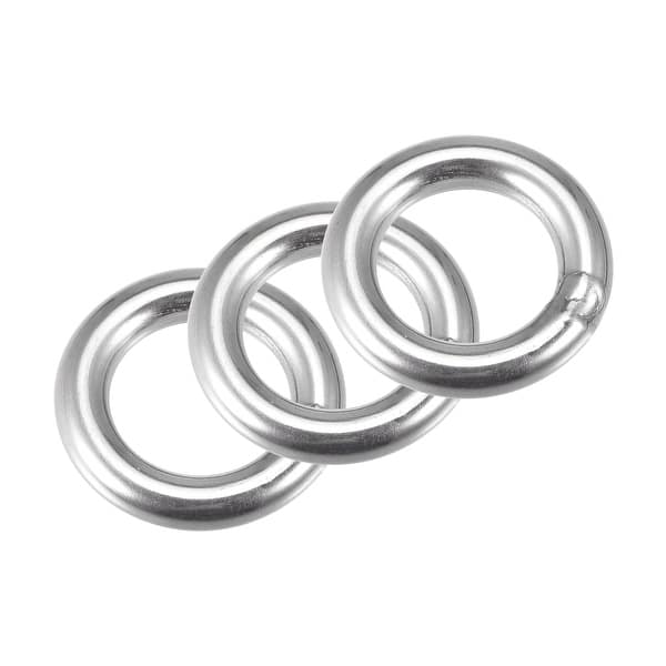 304 Stainless Steel Welded O Ring 40mm Outer Dia. 8mm Thickness 3pcs ...